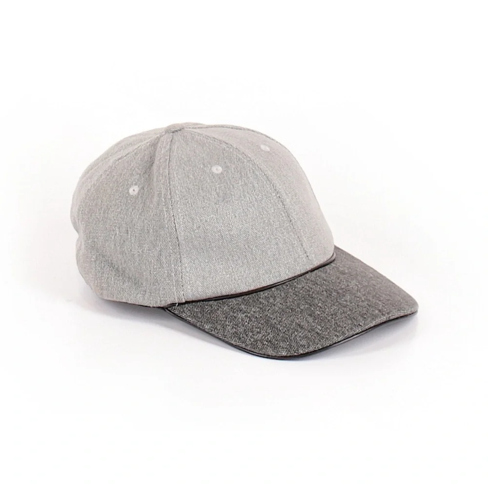 Zara | Accessories | Zara Leather Trim Baseball Cap Grey | Poshmark